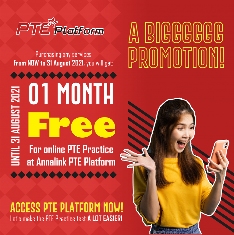A BIGGGGGG PROMOTION! 1 Month Free For PTE Practices At Annalink PTE ...